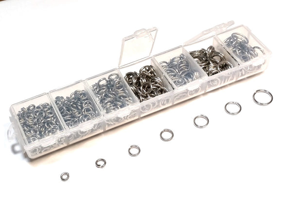 Heavy Duty Jump Ring Kit Assorted Sizes Stainless Steel 16 gauge 1 Jewelry Tool Box