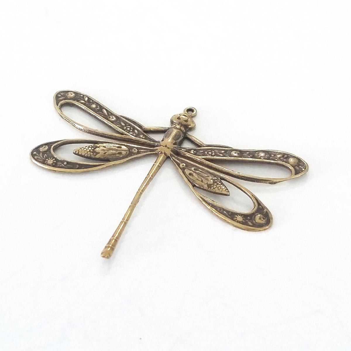 Extra Large Filigree Antique Brass Dragonfly Charm, 1 Loop, Lot Size 2 ...