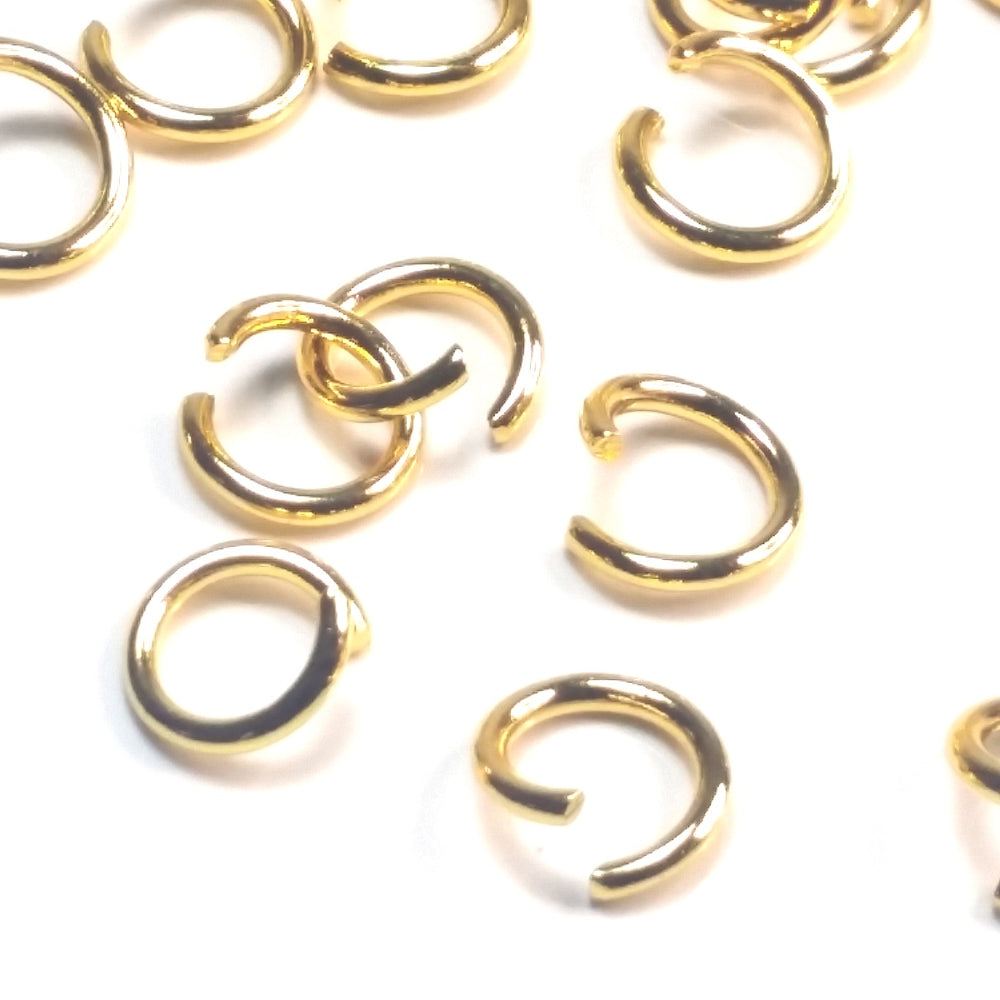 Gold Stainless Jump Rings, 6x0.8mm, 4.4mm Inside Diameter, 20 gauge, C ...