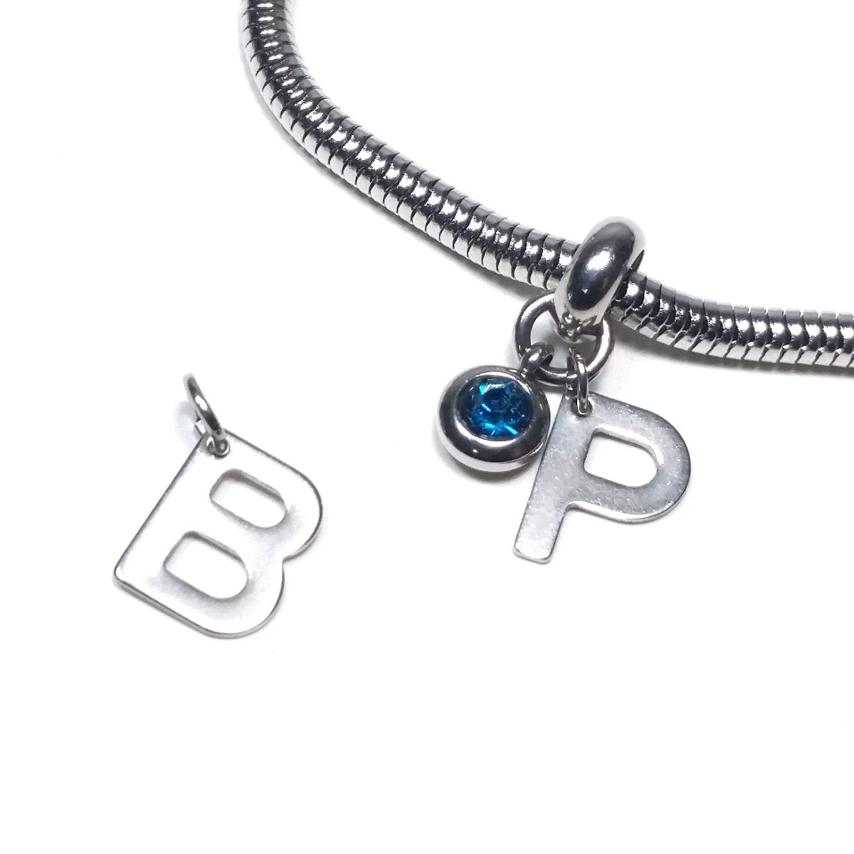 Small Letter Charms, Stainless Steel, Full Alphabet of 26 Letters ...