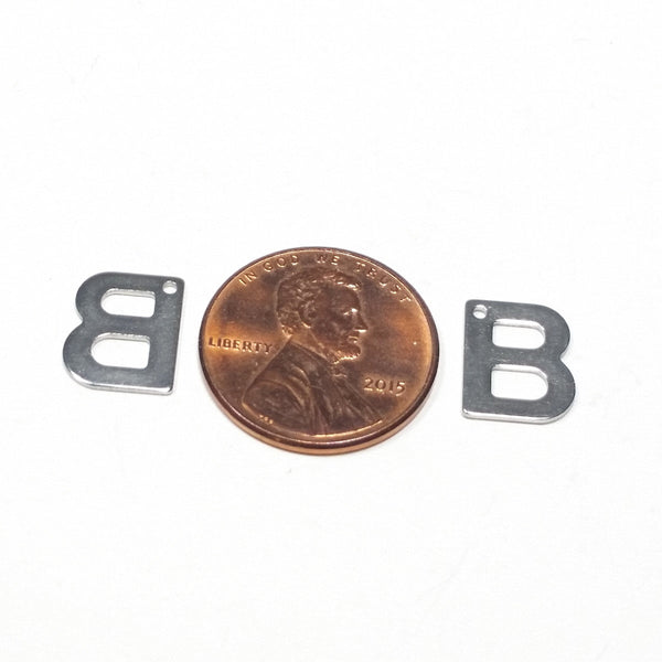 Small Letter Charms, Stainless Steel, Full Alphabet of 26 Letters ...