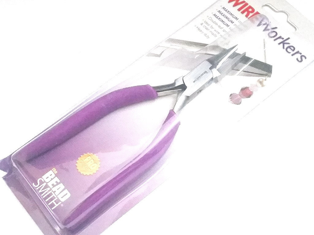Heavy Duty Wide 6mm Flat Nose Pliers, Purple Foam Cushion Grips, Beads ...